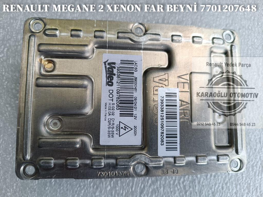RENAULT MEGANE 2 XENON FAR BEYNİ 7701207648 - Karaoğlu Yedek Parça