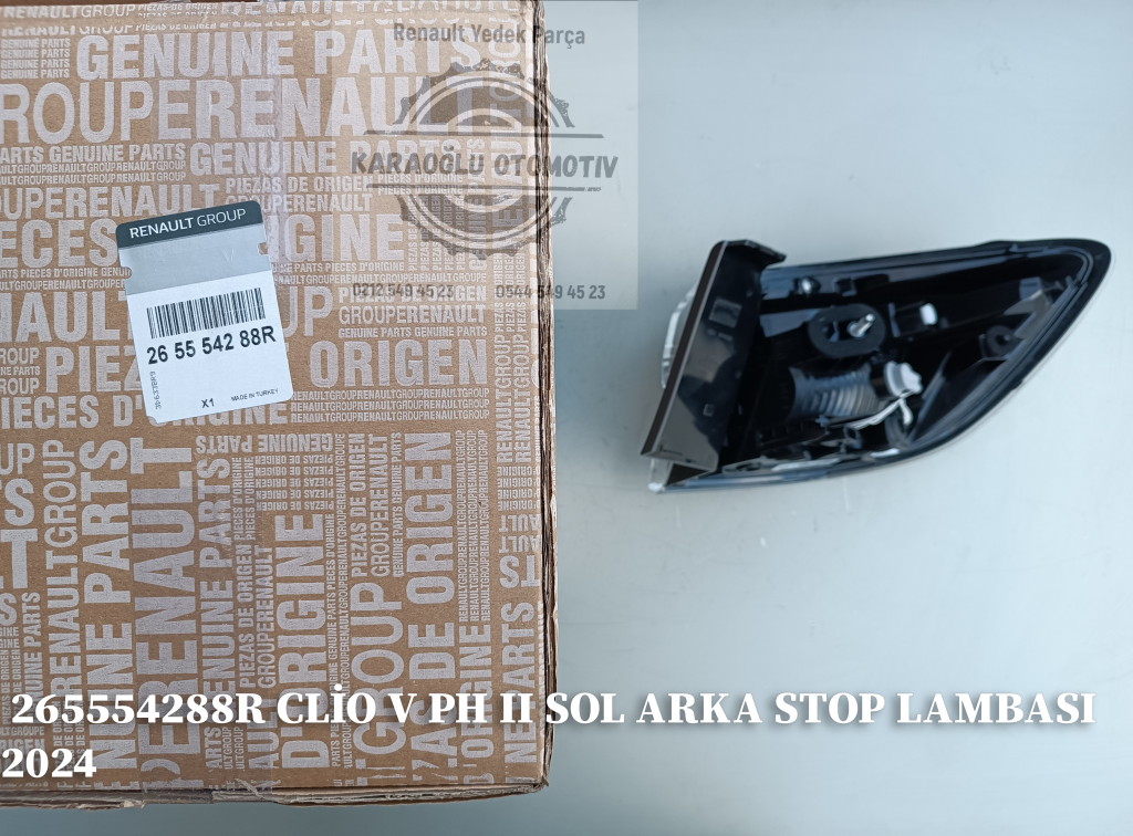 RENAULT CLİO 5 PH 2 SOL ARKA STOP LAMBASI 2024 265554288R - Karaoğlu ...