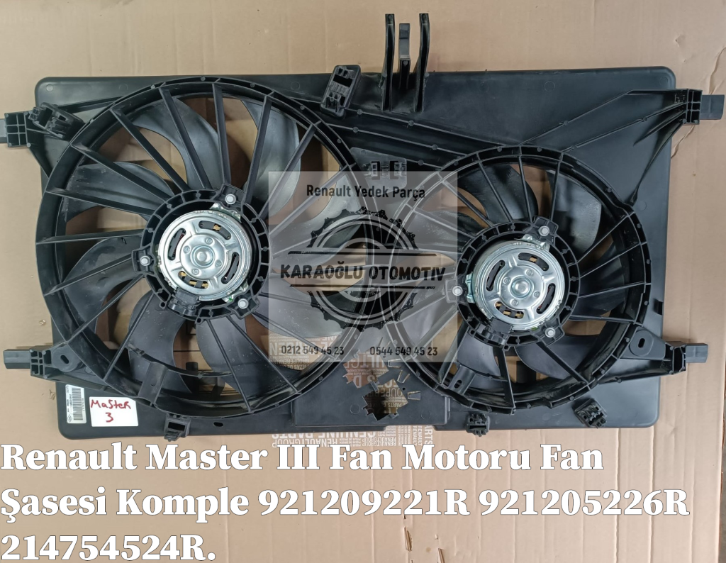 Renault Master III Fan Motoru Fan Şasesi Komple 921209221R 921205226R ...