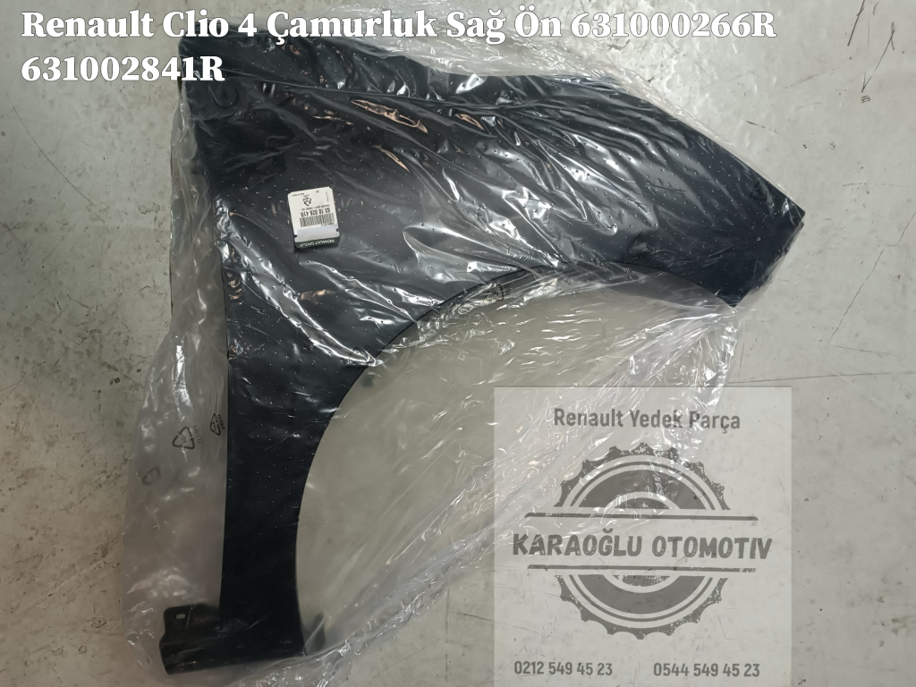 Renault Clio IV Sağ Ön Çamurluk 631000266R 631002841R - Karaoğlu Yedek ...